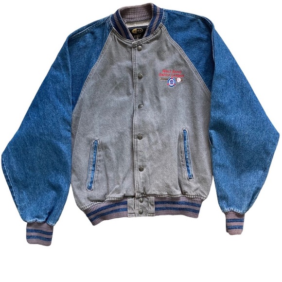 Vintage | Jackets & Coats | Vintage 8s Denim Varsity Jacket | Poshmark